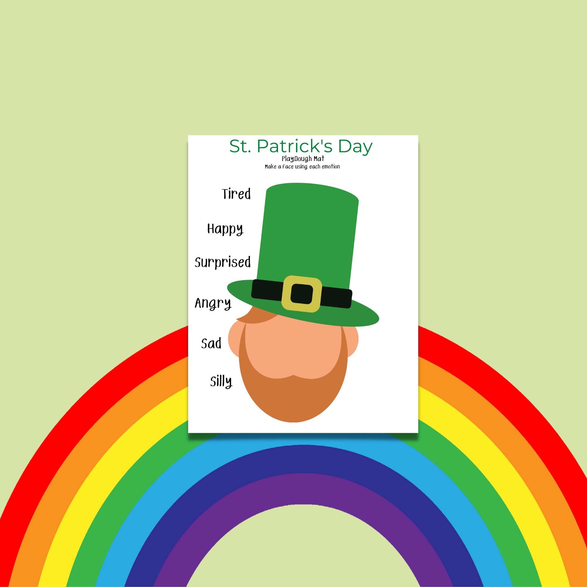 St. Patrick's Day Playdough Mats, Printable Play Doh Mats, Kids Indoor ...