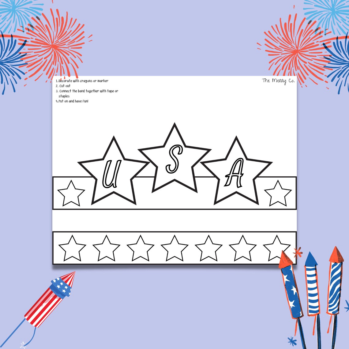 4th of July Craft for Kids, Uncle Sam Hat, Independence Day Printable ...