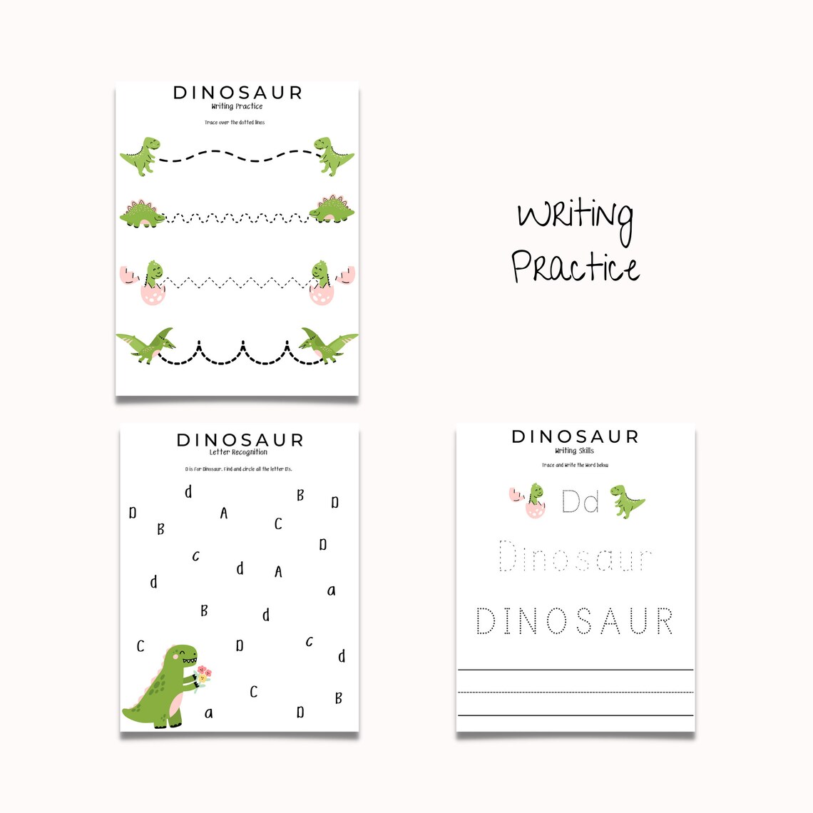 Dinosaur Activity Pack Preschool Printables Kindergarten - Etsy