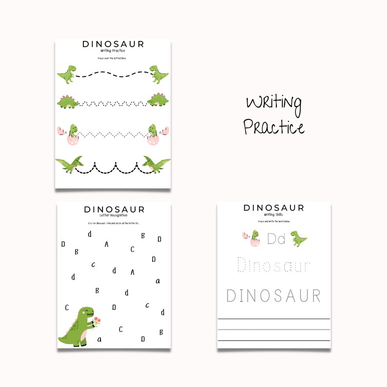 Dinosaur Activity Pack, Preschool Printables, Kindergarten Worksheet ...