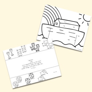 Noah's Ark Craft for Kids, Sunday School Printable, Kids Bible Craft ...