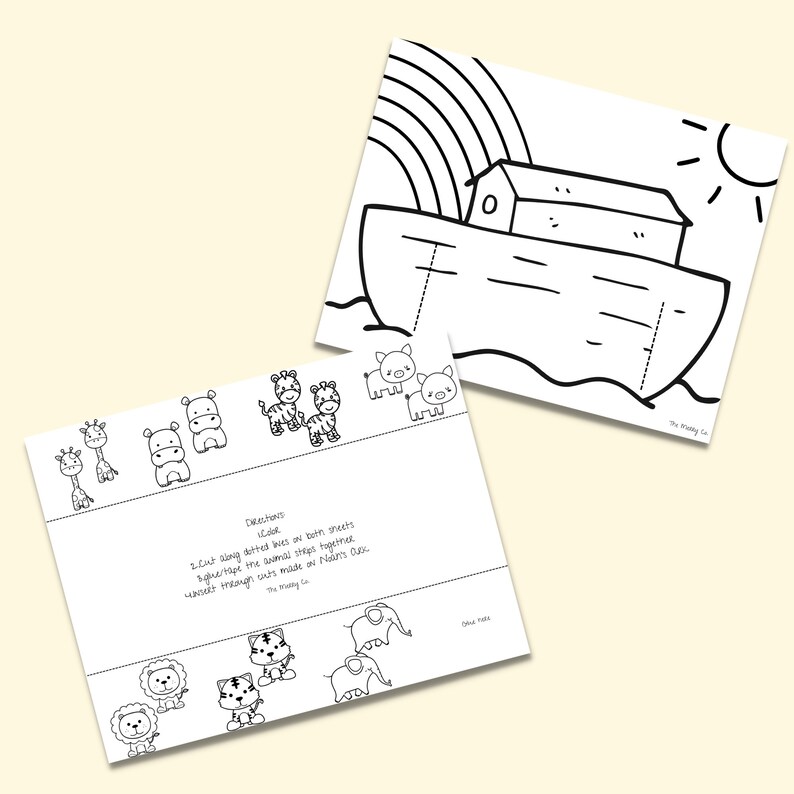 Noah's Ark Craft for Kids, Sunday School Printable, Kids Bible Craft ...