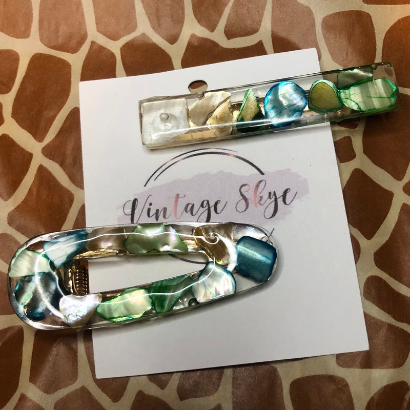 Sea Shell Hair Clips - Etsy