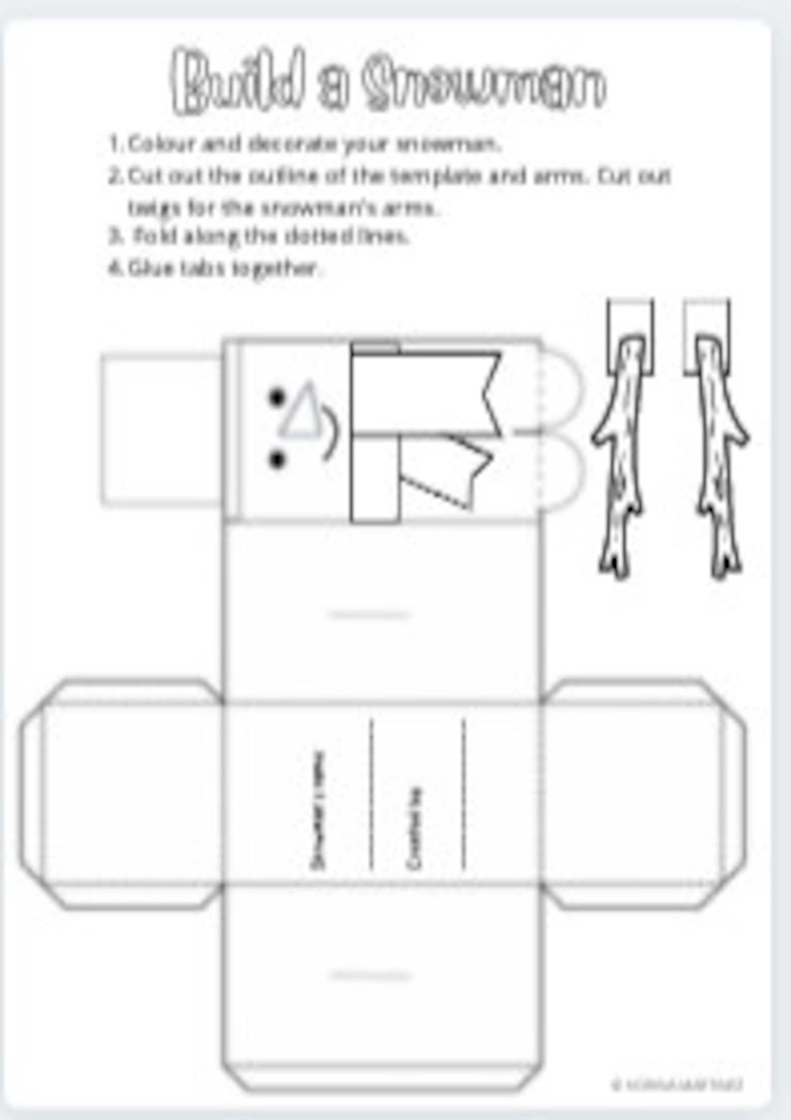 Build a 3D Snowman Template - Etsy