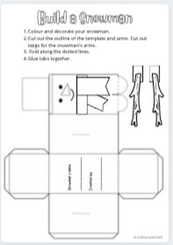 Build a 3D Snowman Template | Etsy