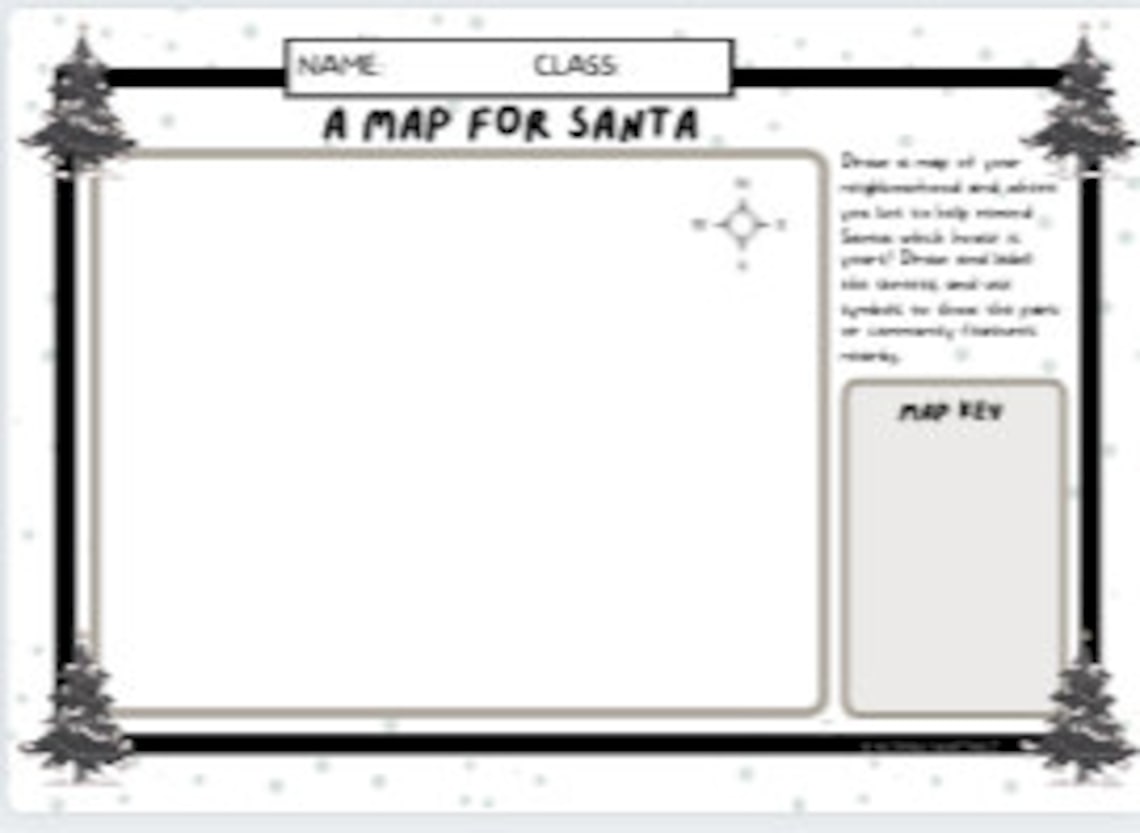 A Map for Santa Activity Printable Digital File - Etsy