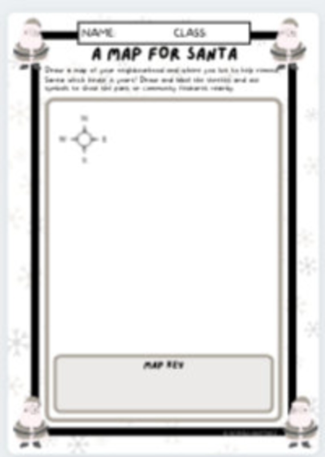 A Map for Santa Activity Printable Digital File - Etsy