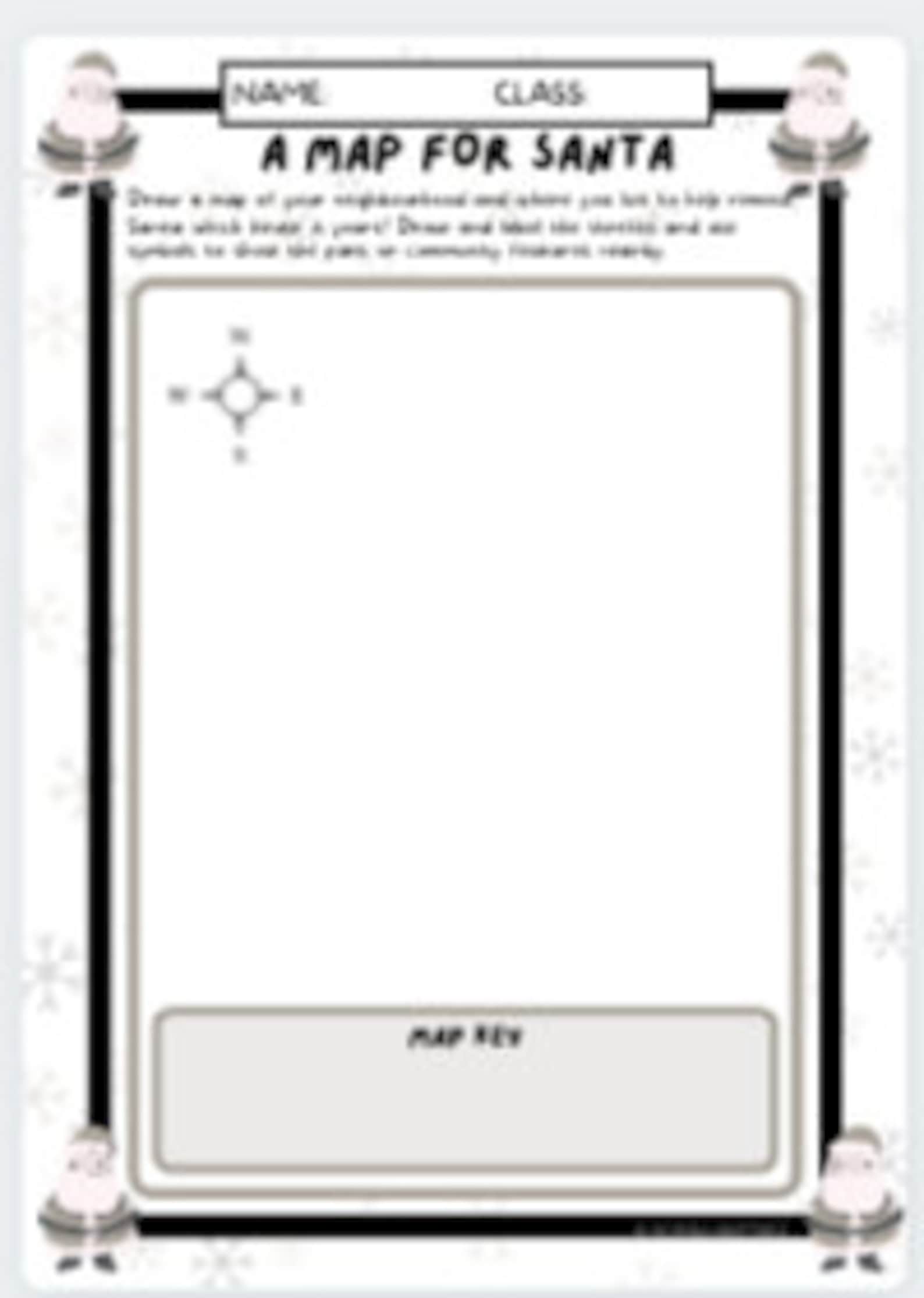 A Map for Santa Activity Printable Digital File - Etsy