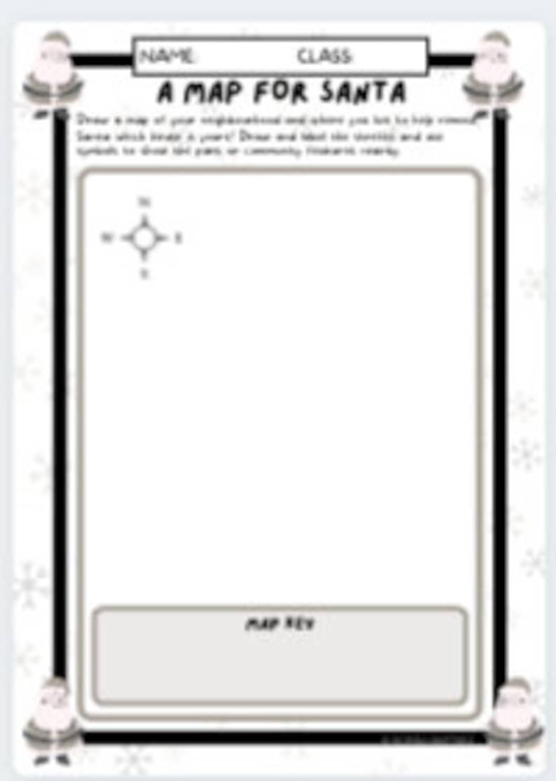 A Map for Santa Activity Printable Digital File - Etsy