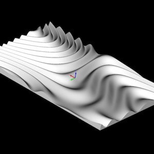 3d Stl Model, Wave Panel CNC Files for Carving or 3D Printing, Aspire ...
