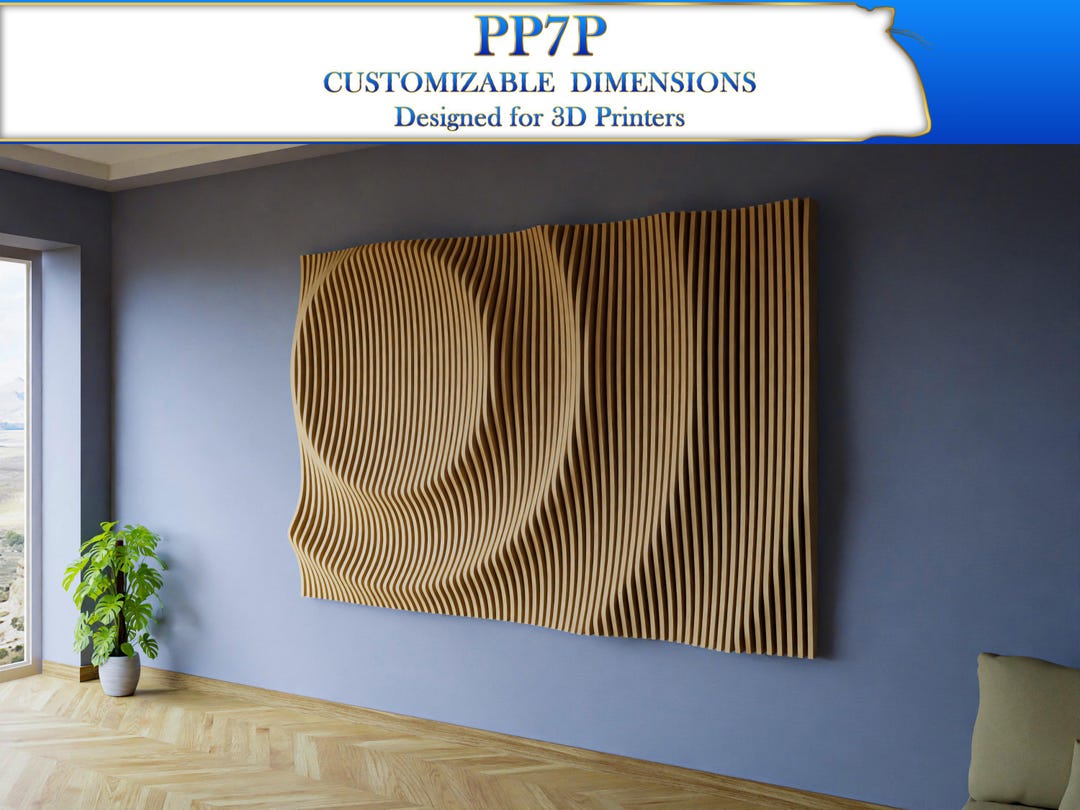 3D Print Files Parametric Water Ripple Relief Wall Art STL for ...