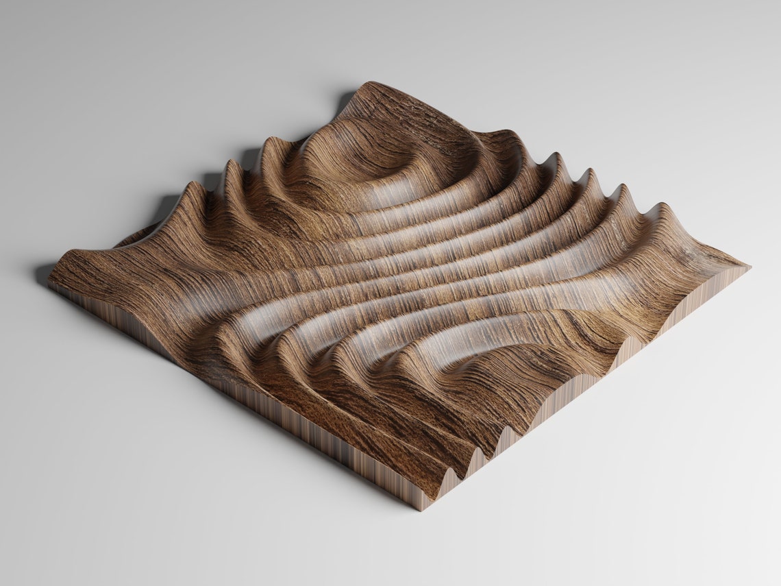 Wavy 3D Panel STL Model: CNC Router Carving Files (digital Download ...