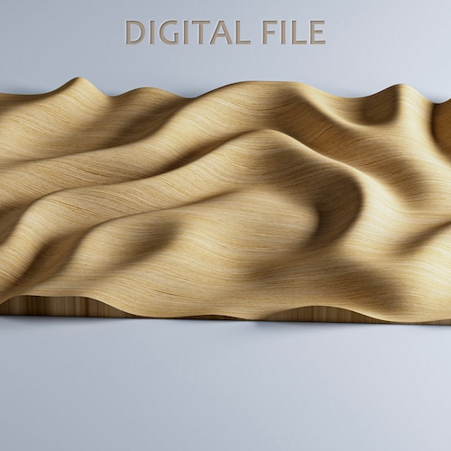3d Stl Model Wave Panel CNC Files for Carving or 3D Printing - Etsy