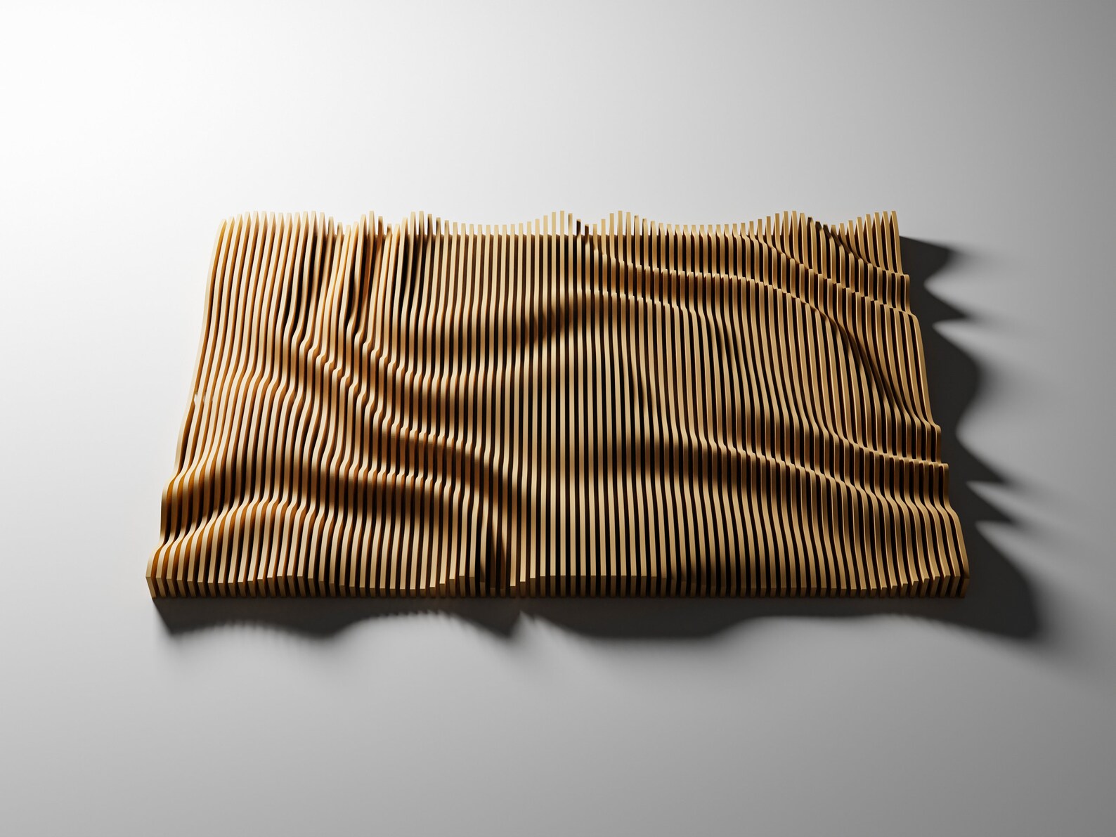 Parametric Wooden Wall Decor Wavy Pattern CNC Files for - Etsy