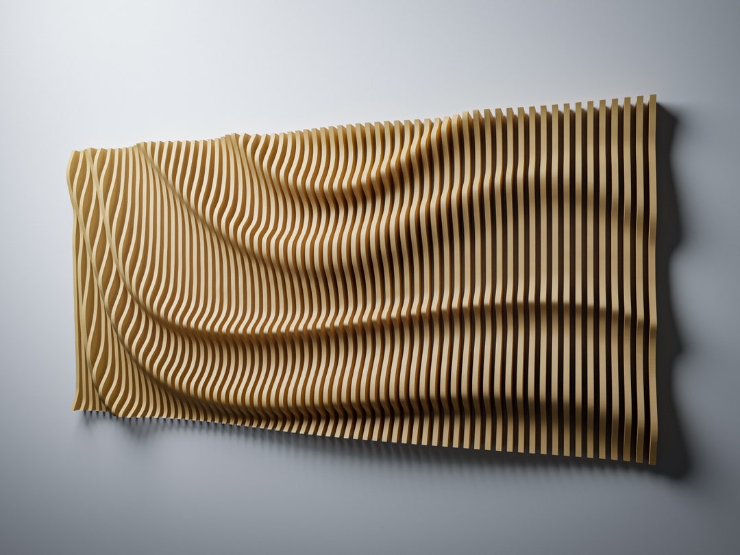 Parametric Wall Art Waves Design Cnc Files Dxf, SVG Cnc Router 3d Art ...