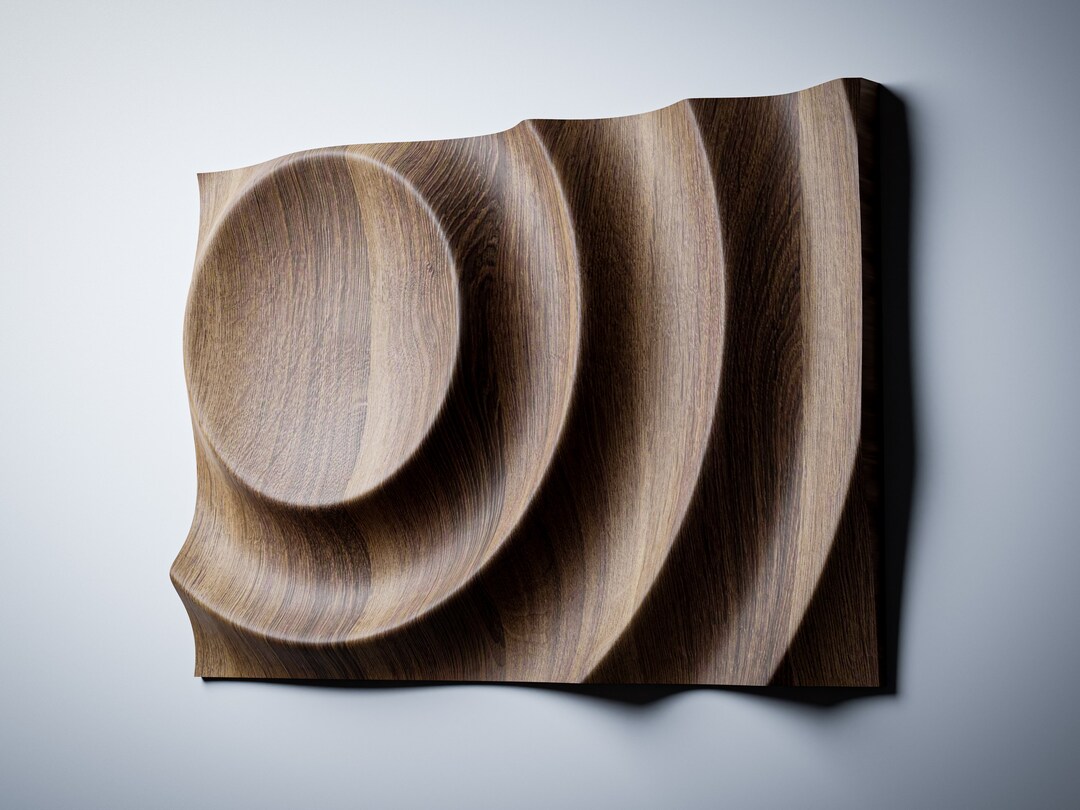 3d Wall Panel Stl File For Cnc Router Project 3d Cnc Wood Carving Ripple Wall Art Sculpture Rp3