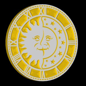 Sun and Moon Wall Clock CNC Vector Design (digital Download) • C4 - Etsy