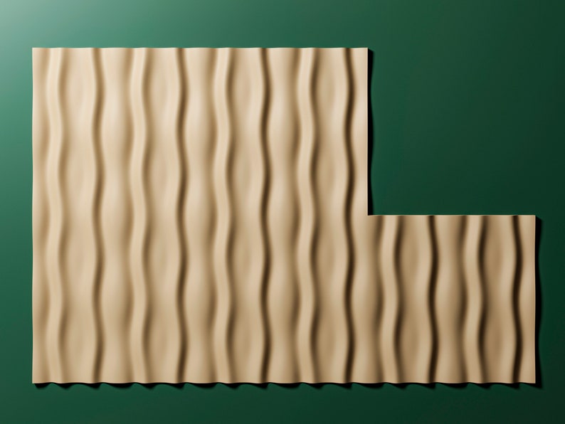 Wavy Decorative Wall Panel: 3D Print/cnc Carving STL File • TP10 - Etsy