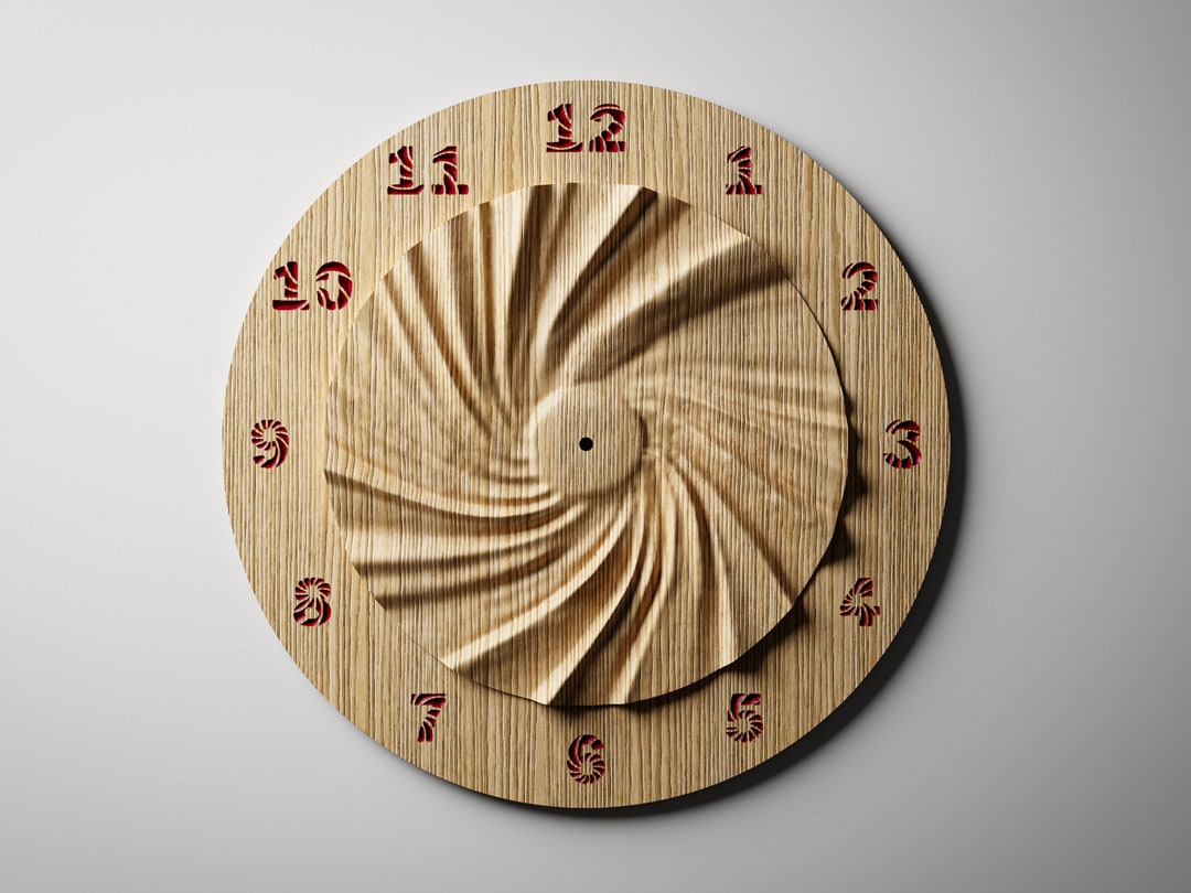 Wall Clock Stl Cnc File | C6 - Etsy