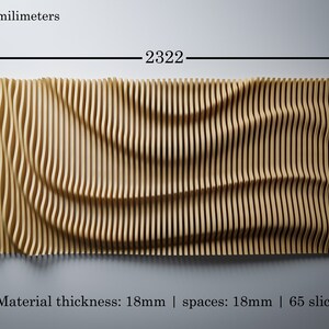 Parametric Wall Art Waves Design Cnc Files Dxf, SVG Cnc Router 3d Art ...