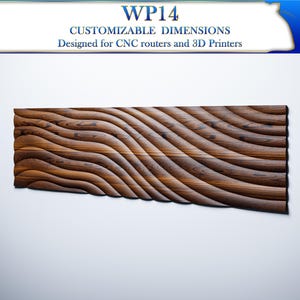 3D Wave Wall Panel CNC Carving Design STL File: Wavy Furniture Art ...
