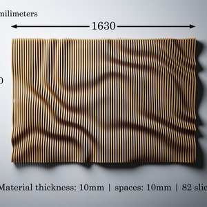 Parametric Wooden Wall Decor, Wavy Pattern, CNC Files for Cutting, PP2 ...