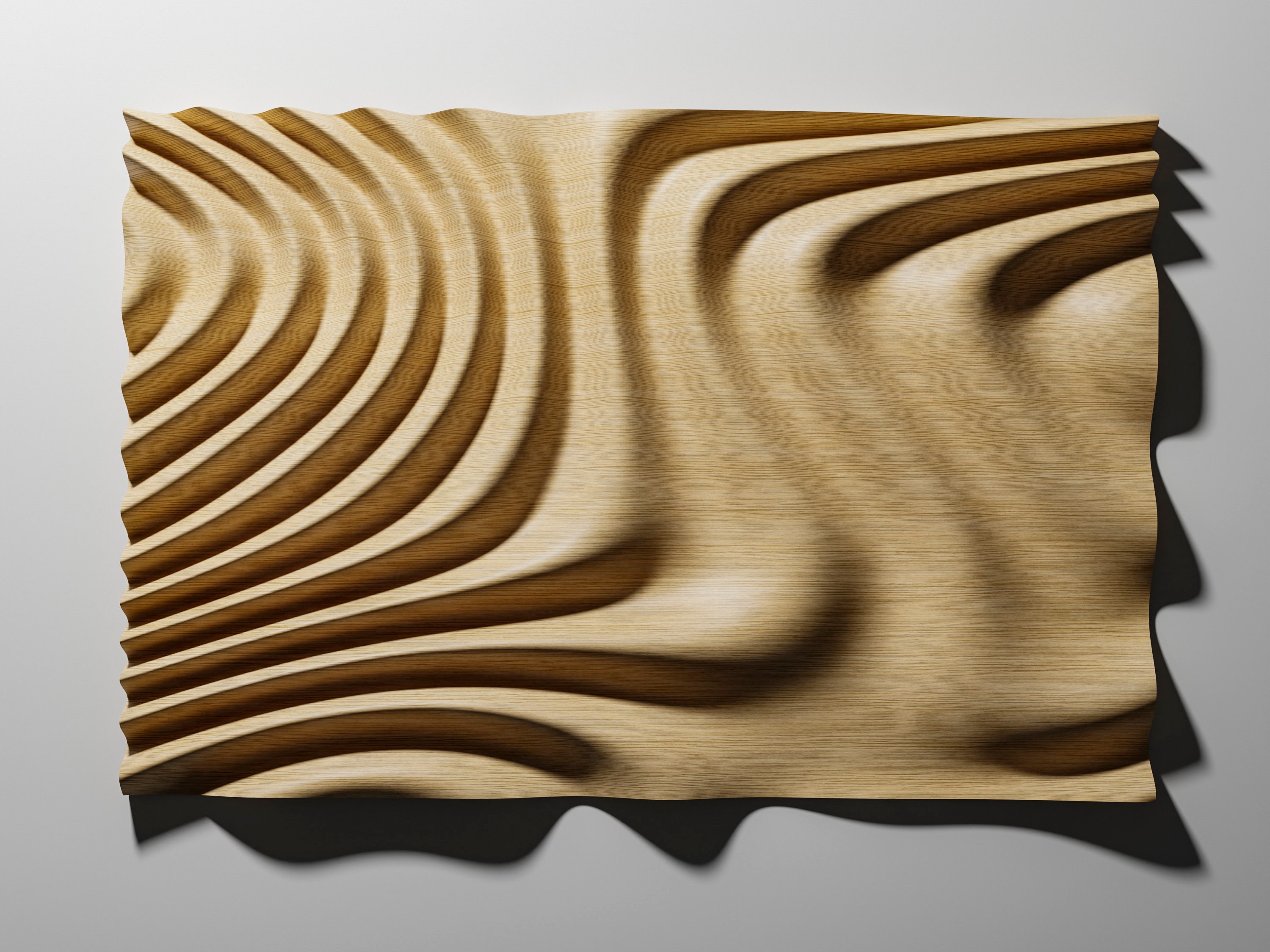 3d Stl Model Wave Panel CNC Files for Carving or 3D Printing - Etsy