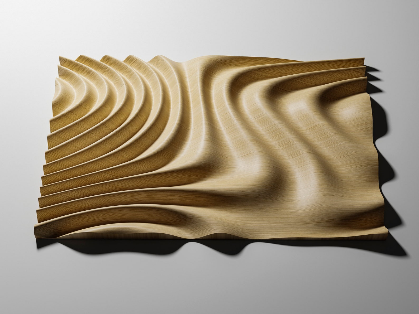 3d Stl Model Wave Panel CNC Files for Carving or 3D Printing - Etsy