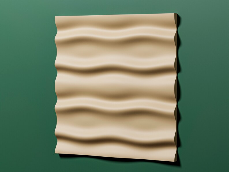 Wavy Decorative Wall Panel: 3D Print/cnc Carving STL File • TP10 - Etsy
