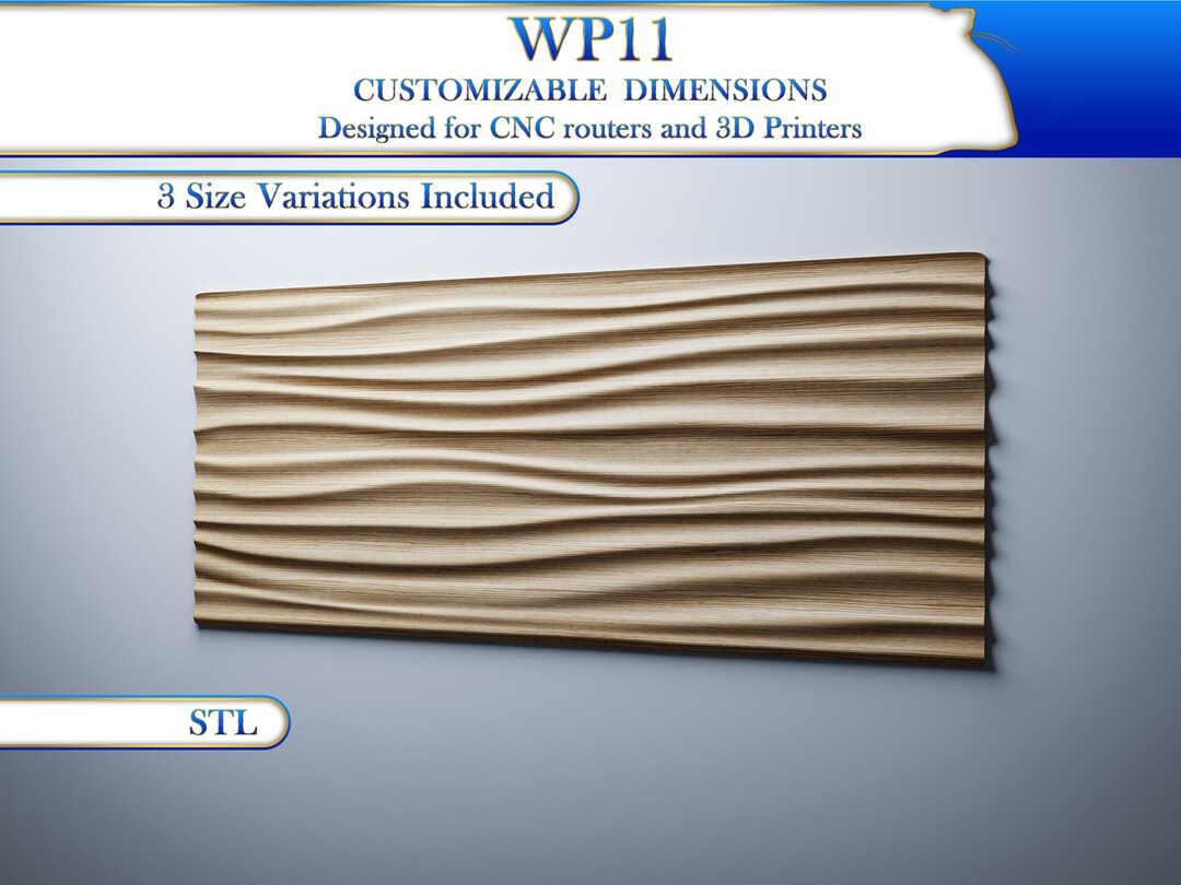 Cnc Project Files for Wavy Furniture Relief Panels | Cnc 3d Stl Files ...