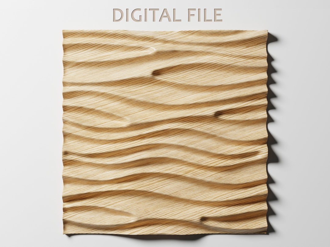 Buy 3D Wave Wall Panel STL File: CNC Router or 3D Printing (digital ...