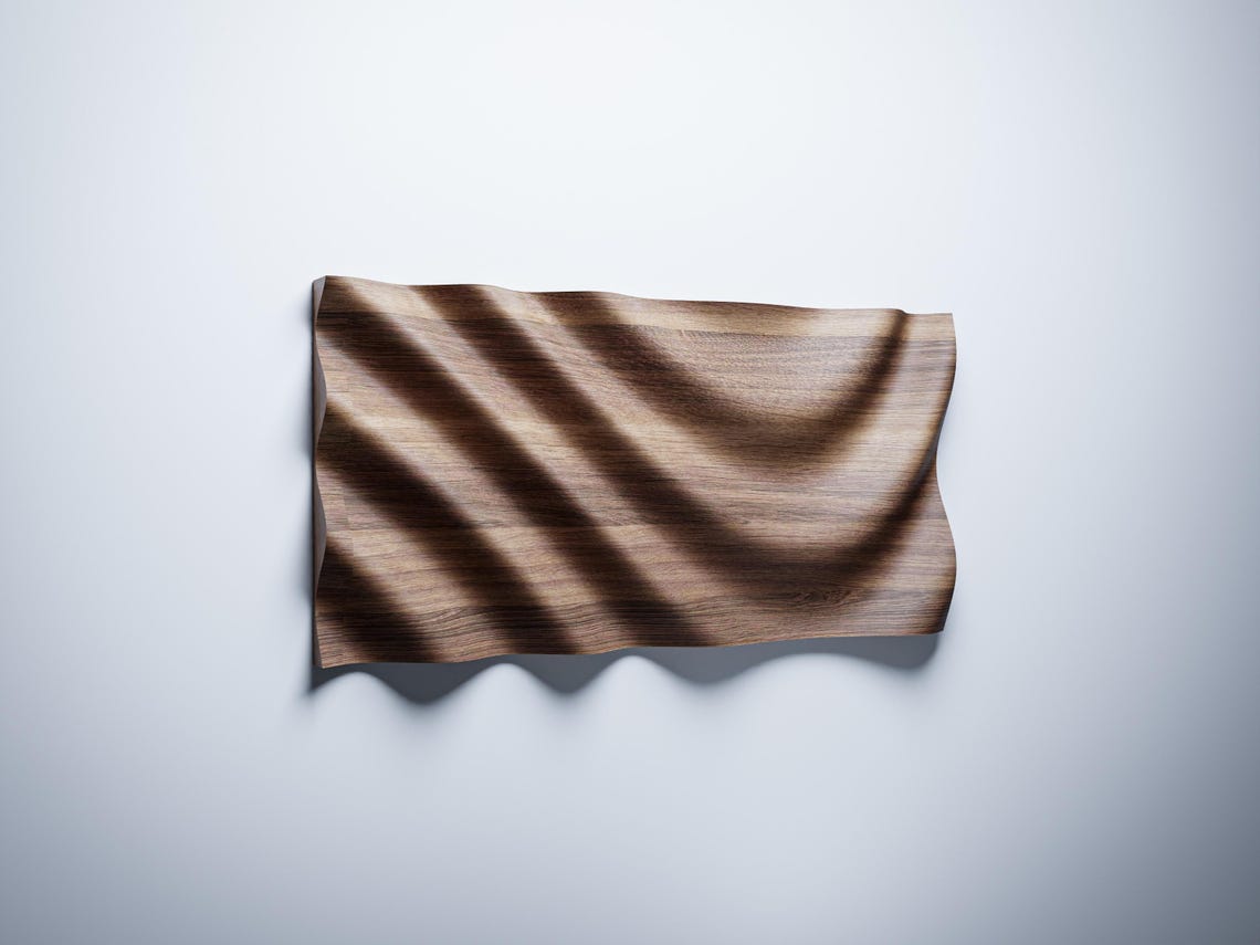 Wavy Relief 3D Wall Panel Design: CNC & 3D Printing STL File - Etsy