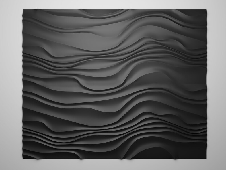 3D Wave Wall Panel STL • for CNC Routers & 3D Printing • Seamless ...