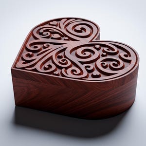 Valentine Heart Box Template • Vcarve Project for Jewelry Box + 3D ...