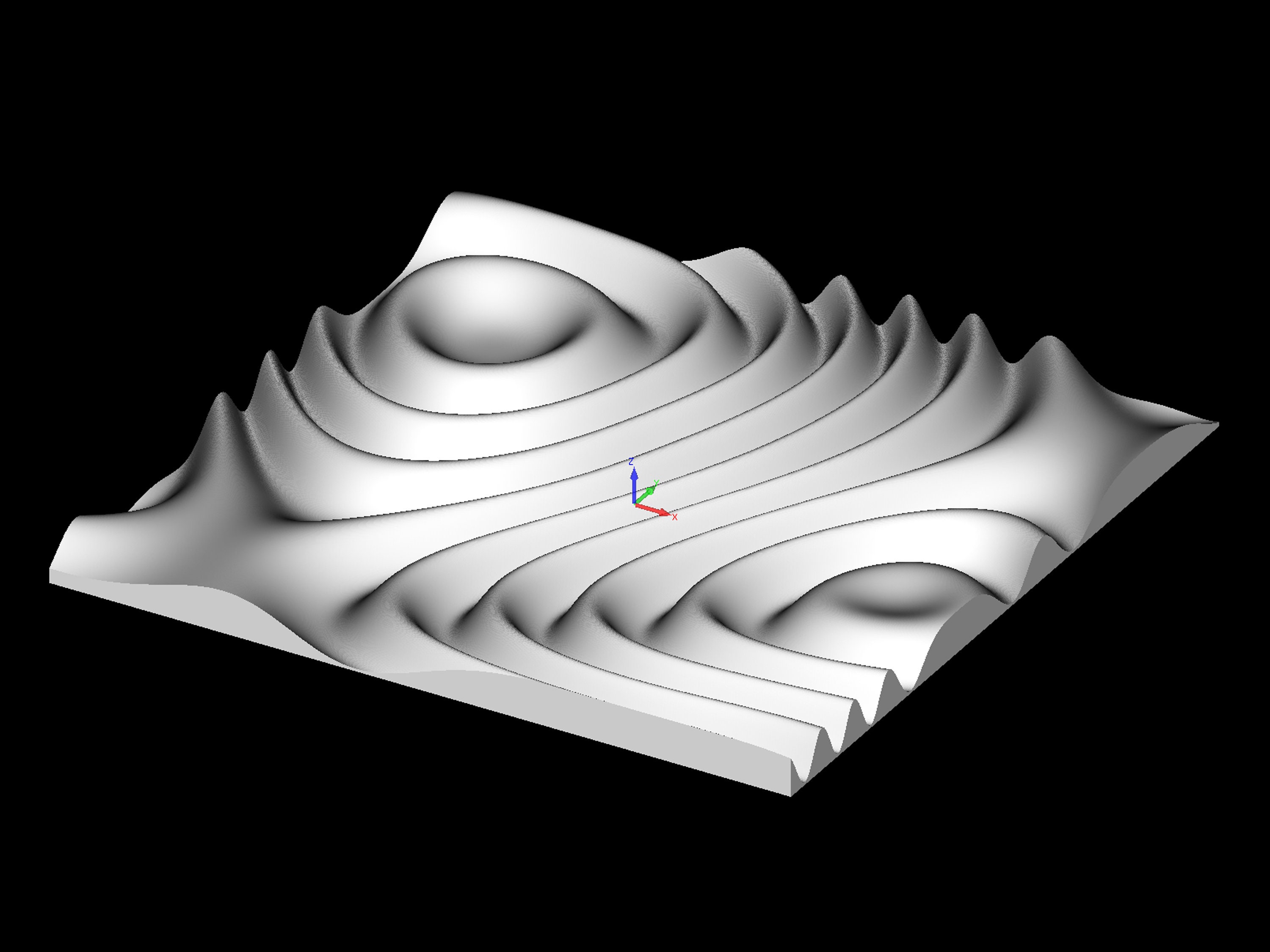 Wavy 3D Panel STL Model: CNC Router Carving Files (digital Download ...