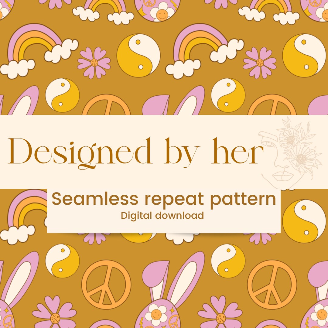 Seamless Repeat Pattern - Boho Easter - Etsy