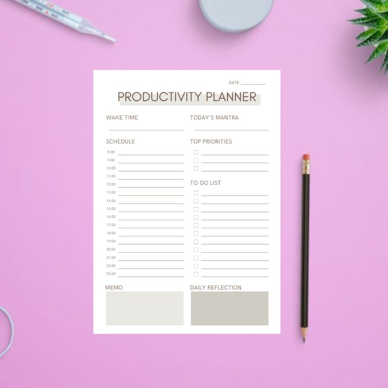 Printable Productivity Planner Printable Life Organizer PDF - Etsy