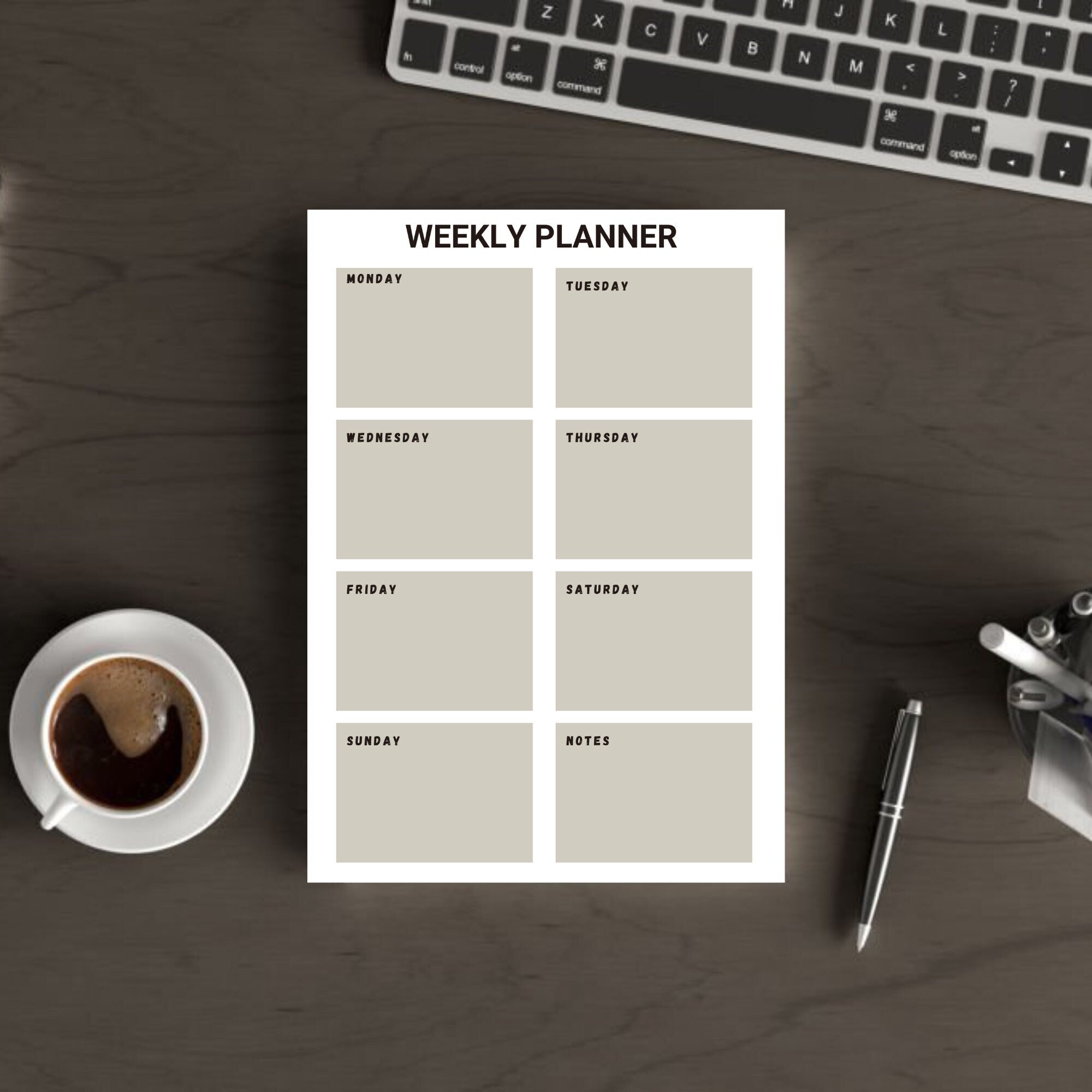 Weekly Planner Printable, Planner Template, Weekly Planner | Weekly ...