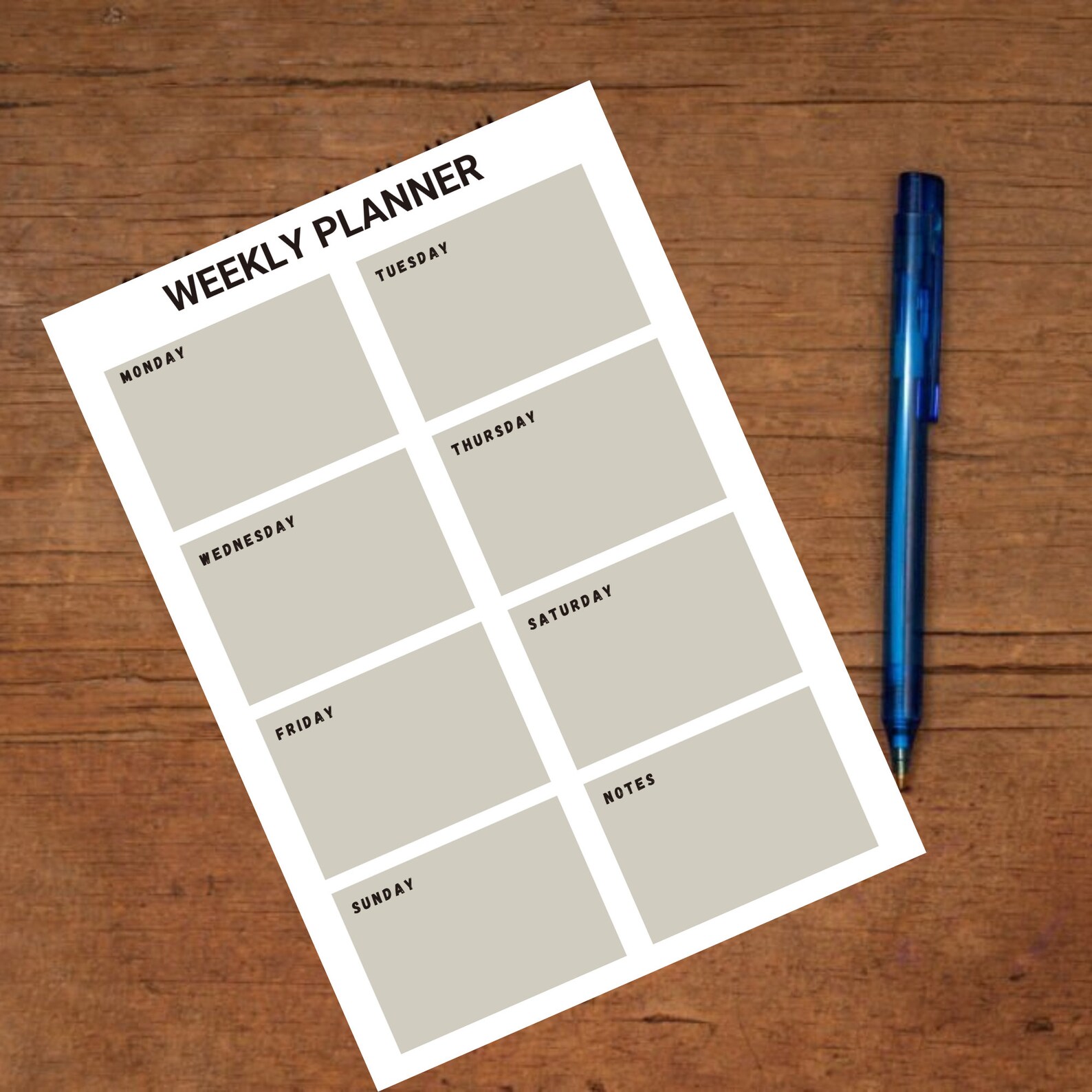 Weekly Planner Printable, Planner Template, Weekly Planner Weekly ...