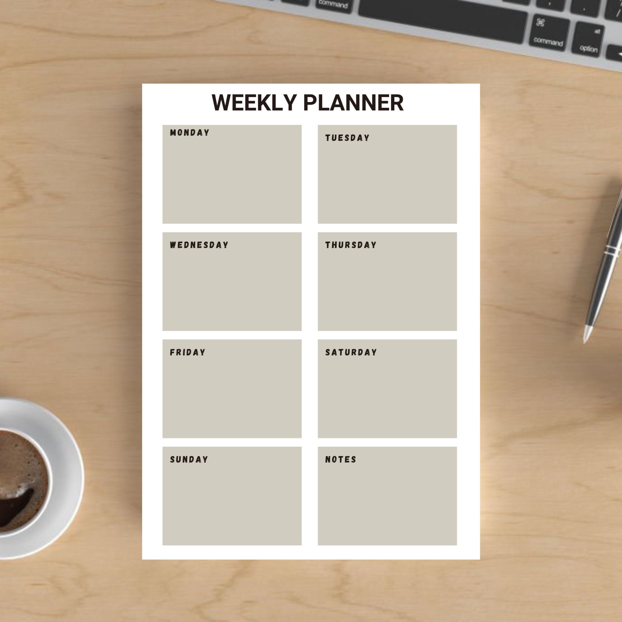 Weekly Planner Printable, Planner Template, Weekly Planner | Weekly ...