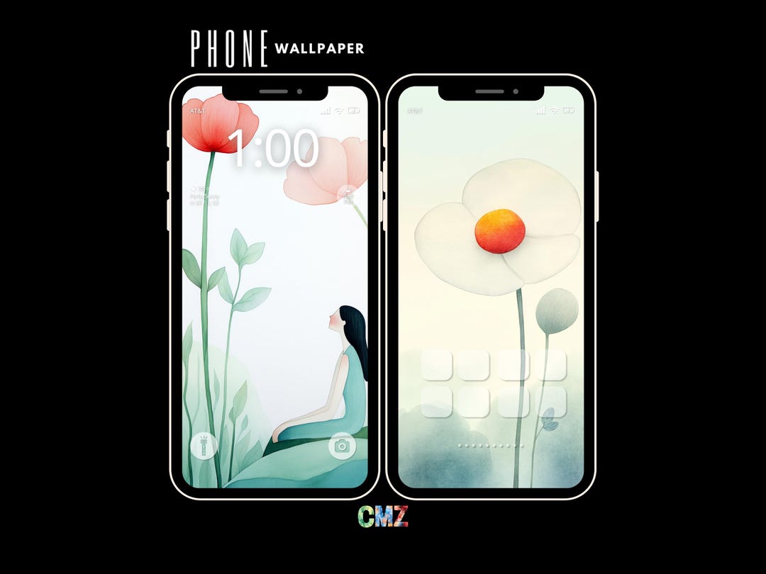 Phone Wallpaper Set | Aesthetic Home Screen & Lock Screen Backgrounds ...