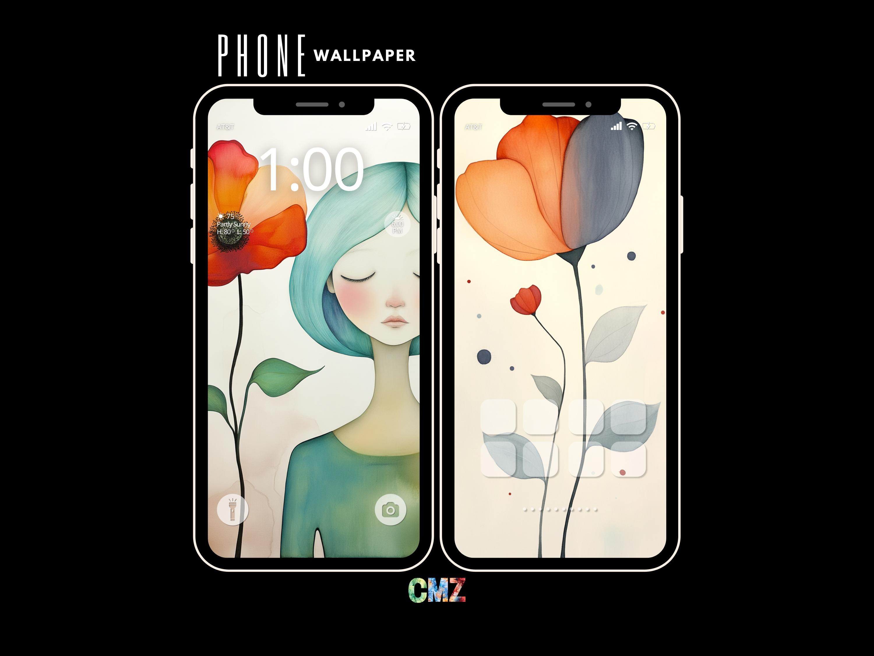 Phone Wallpaper Set | Aesthetic Home Screen & Lock Screen Backgrounds ...