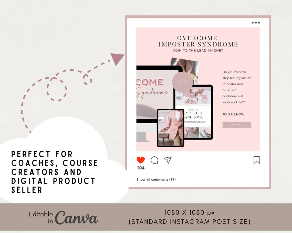 Mock up Canva Template for Coach | Digital Product Mock up | Online ...