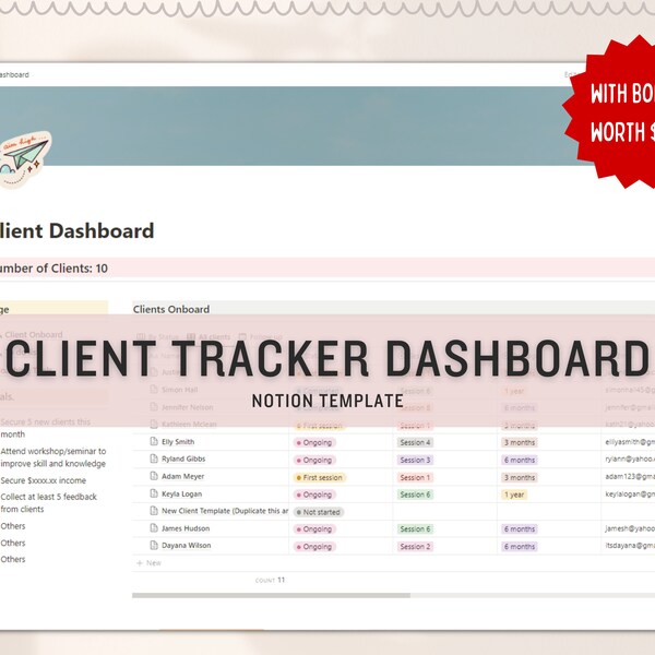 Client Notion Template - Etsy