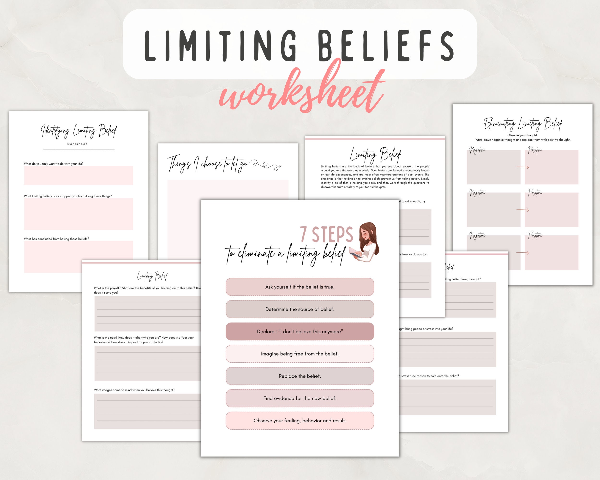 Limiting Beliefs Worksheet for Life Coach Limiting Beliefs Workbook ... Limiting Beliefs Worksheet for Life Coach Limiting Beliefs Workbook ...