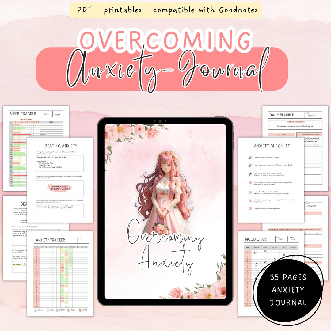 Anxiety Journal Therapy Journal Mental Health Workbook Self - Etsy
