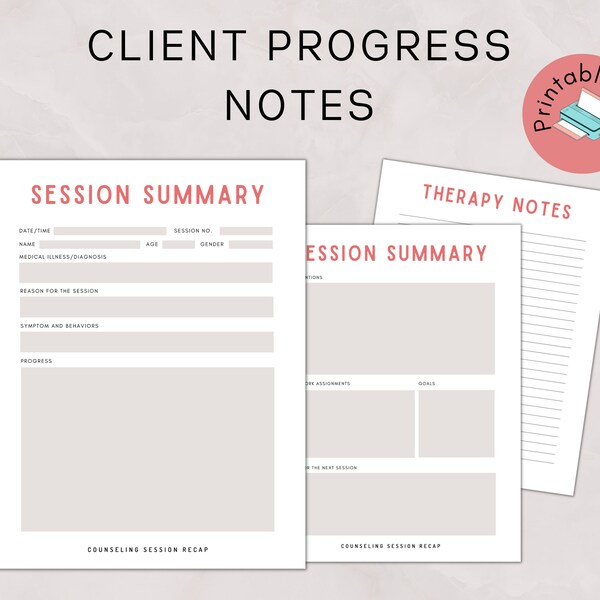 Client Progress Note - Etsy