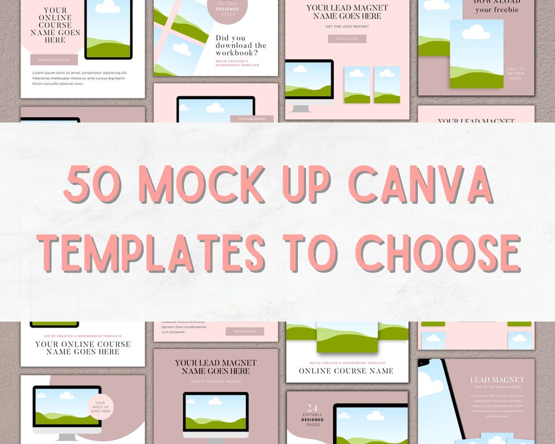 Mock up Canva Template for Coach | Digital Product Mock up | Online ...