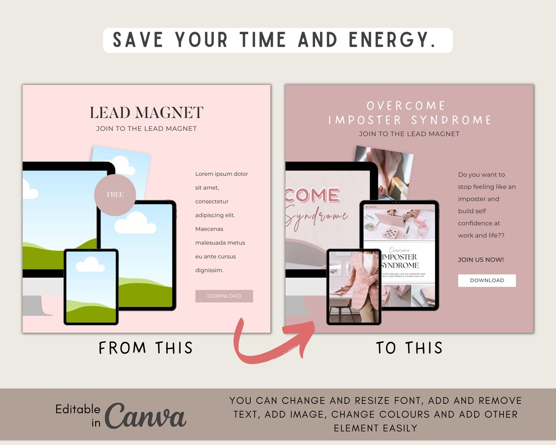 Mock up Canva Template for Coach | Digital Product Mock up | Online ...