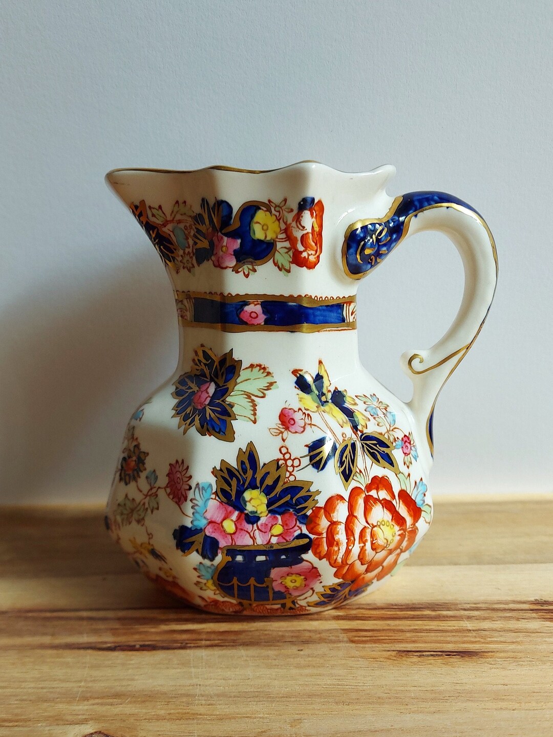 Masons Ironstone Hydra Octagonal Small Jug. half Pint Stunning ...